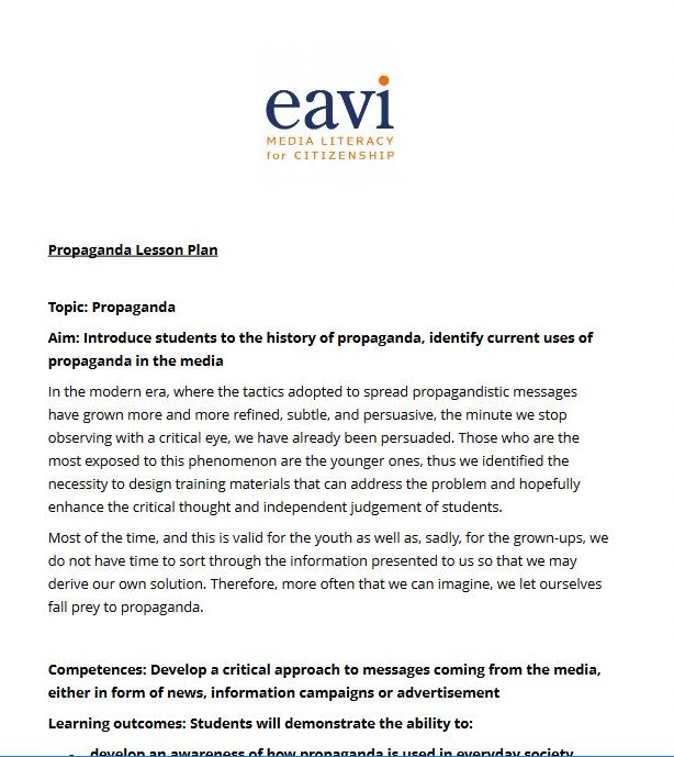Propaganda Lesson Plan | Educator’s Fake News Toolkit
