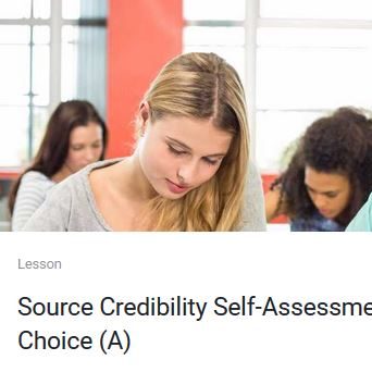 Source Credibility Self-Assessment - Multiple Choice (A) | Educator’s ...
