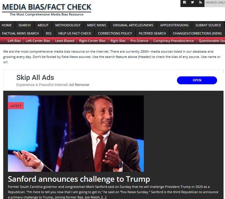 Media Bias/Fact Check | Educator’s Fake News Toolkit